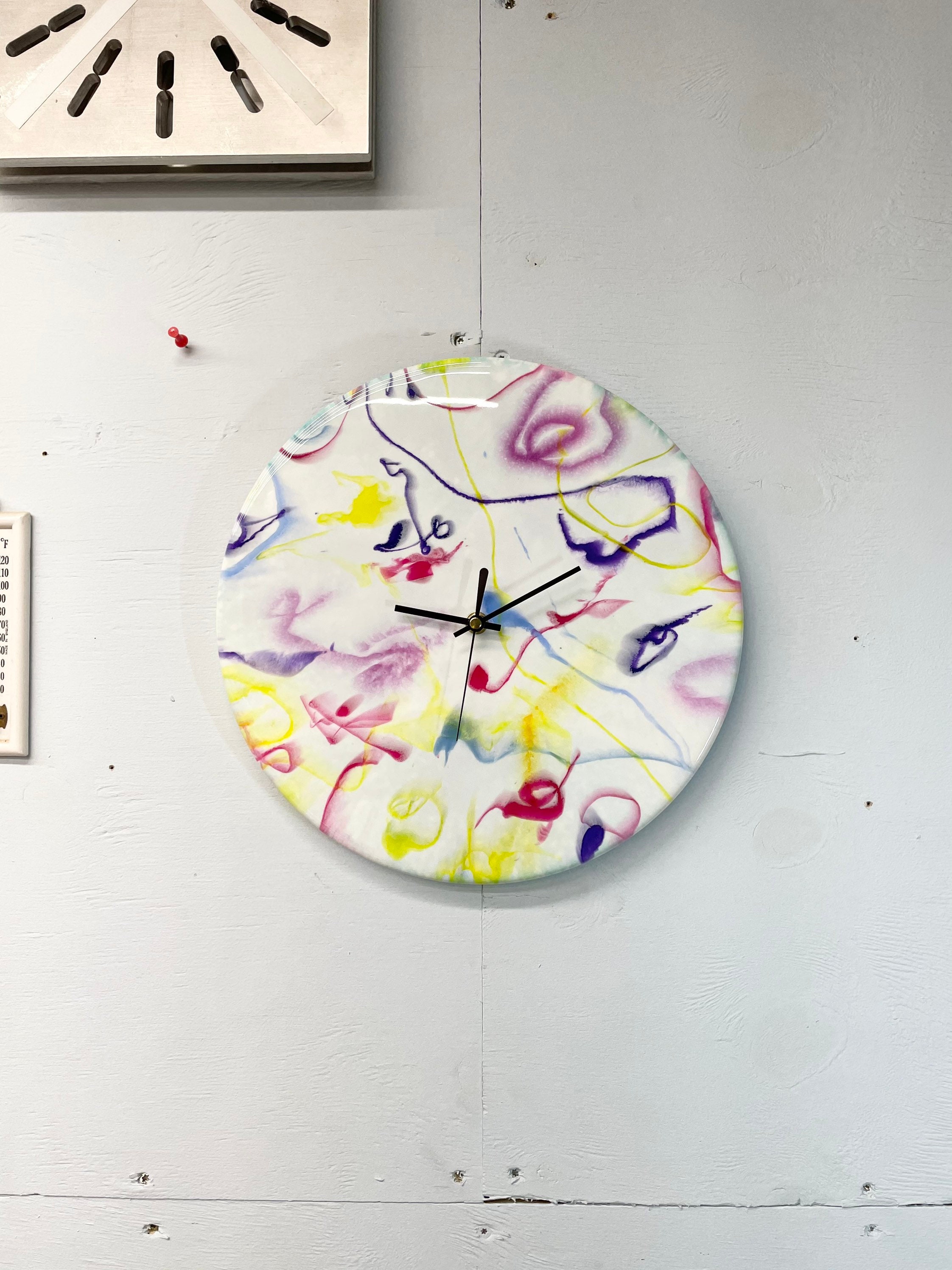 Abstract Resin Wall Clock Unusual Wall Clock Modern Wall | Etsy