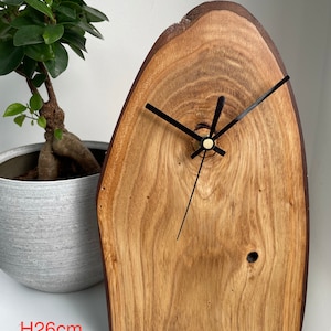 Wooden Desk Clock, Sweet Chestnut Clock, Silver Birch, English Oak ...