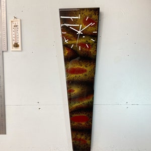 Modern Abstract Narrow Long Thin Unusual Resin Clocks, Modern Wall Art ...