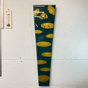 Modern Abstract Narrow Long Thin Unusual Resin Clocks, Modern Wall Art ...