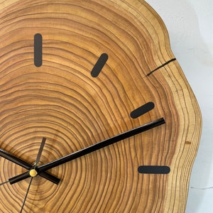 Large Wooden Wall Clock, Farmhouse Style Unusual Rustic Wood Clocks - Etsy