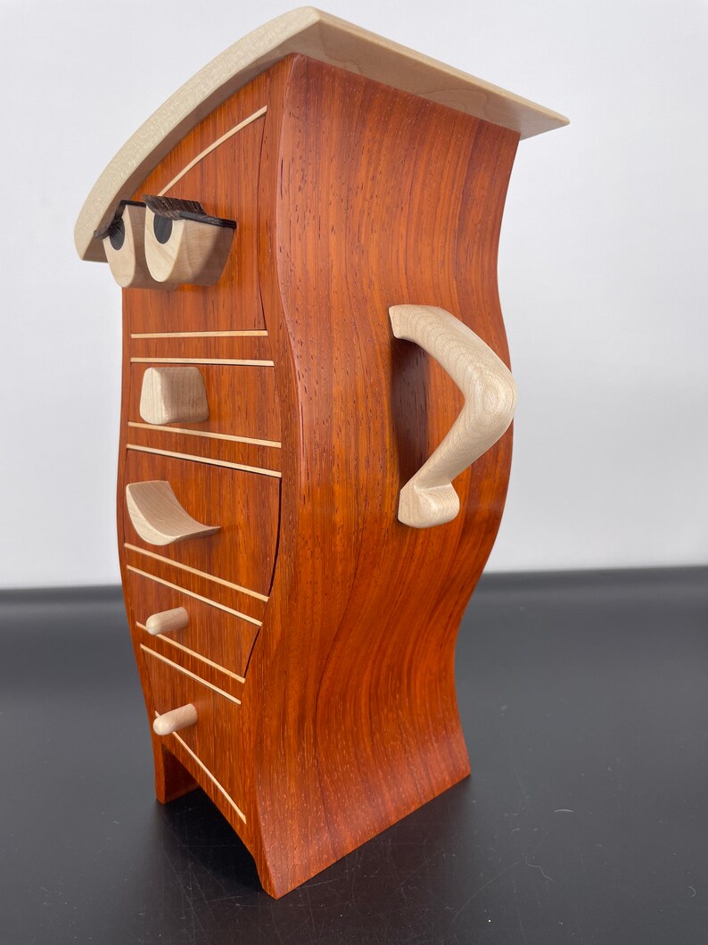 Funky Wooden Jewellery Box With Drawers Unusual Jewellery - Etsy