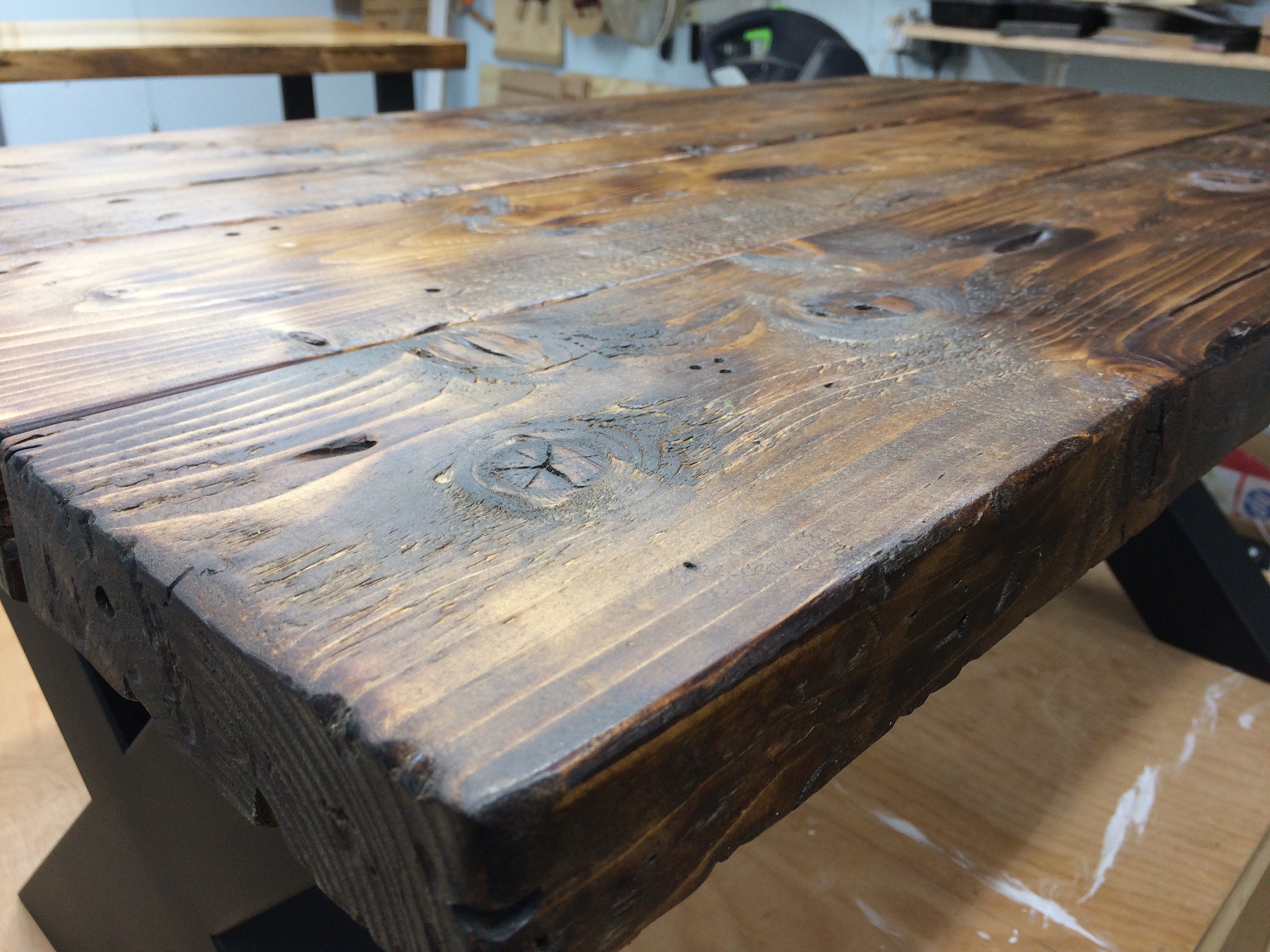 Rustic Industrial Style Coffee Table Farmhouse Coffee Table | Etsy