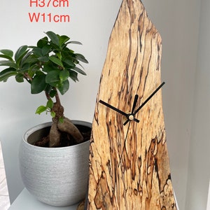 Wooden Desk Clock, Sweet Chestnut Clock, Silver Birch, English Oak ...