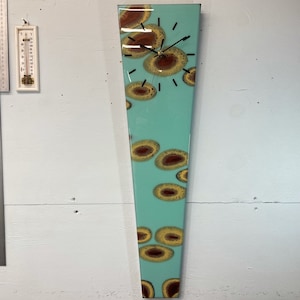 Modern Abstract Narrow Long Thin Unusual Resin Clocks, Modern Wall Art ...