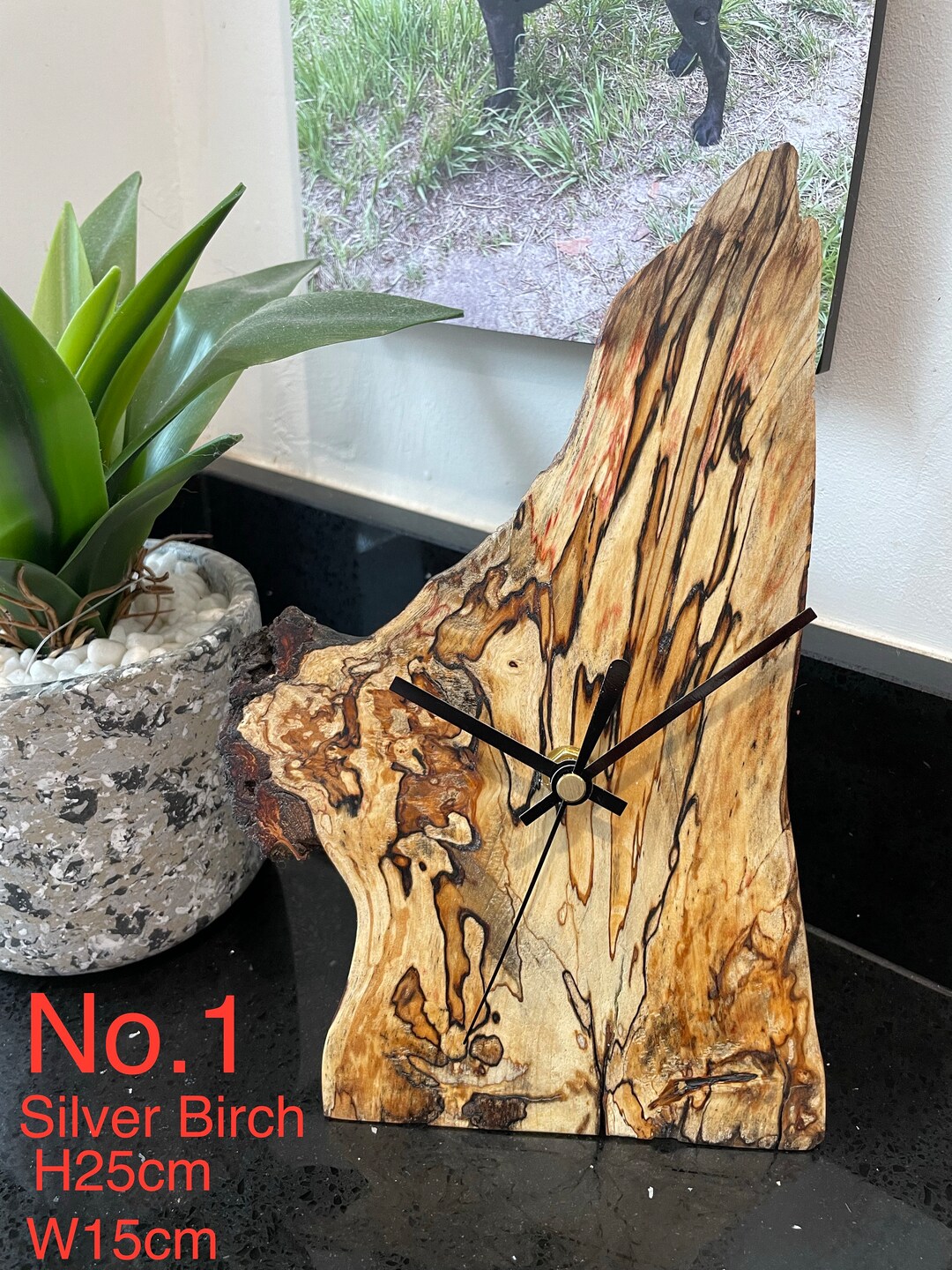 Wooden Desk Clock, Sweet Chestnut Clock, Silver Birch, English Oak ...