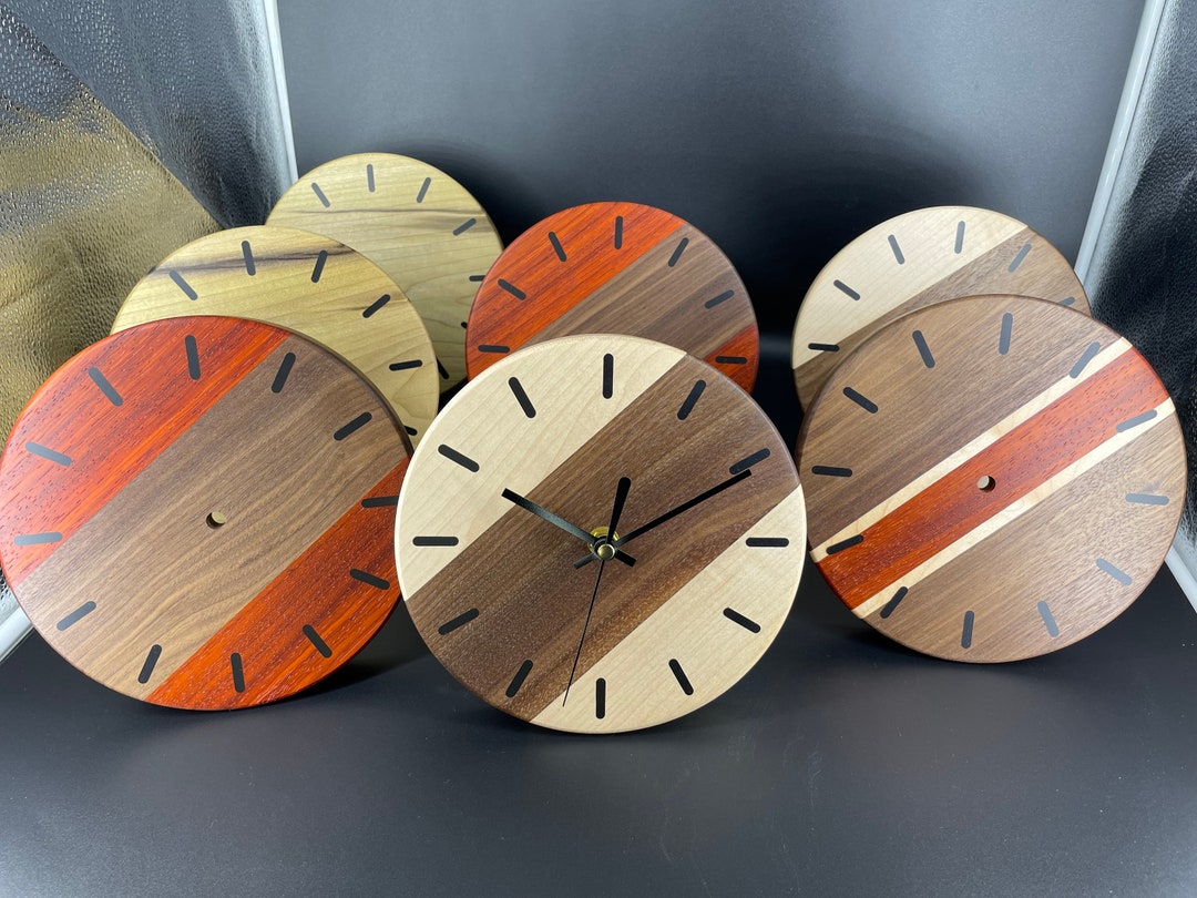 Wooden Desk Clock, Clock, Wood Mantel Clock, Office Desk Clock, Modern ...