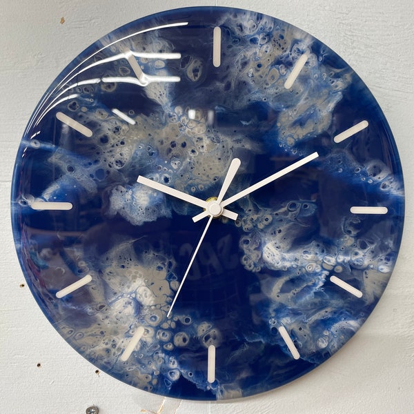 Blue Wall Clock - Etsy Australia