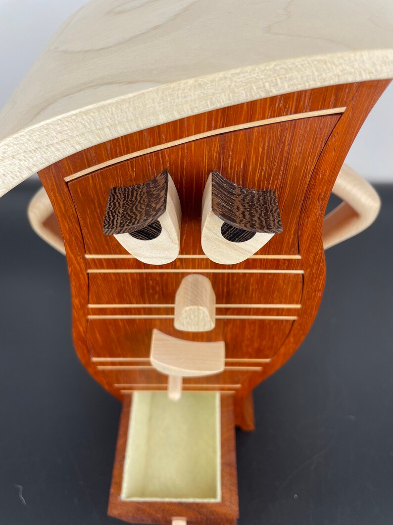 Funky Wooden Jewellery Box With Drawers Unusual Jewellery - Etsy