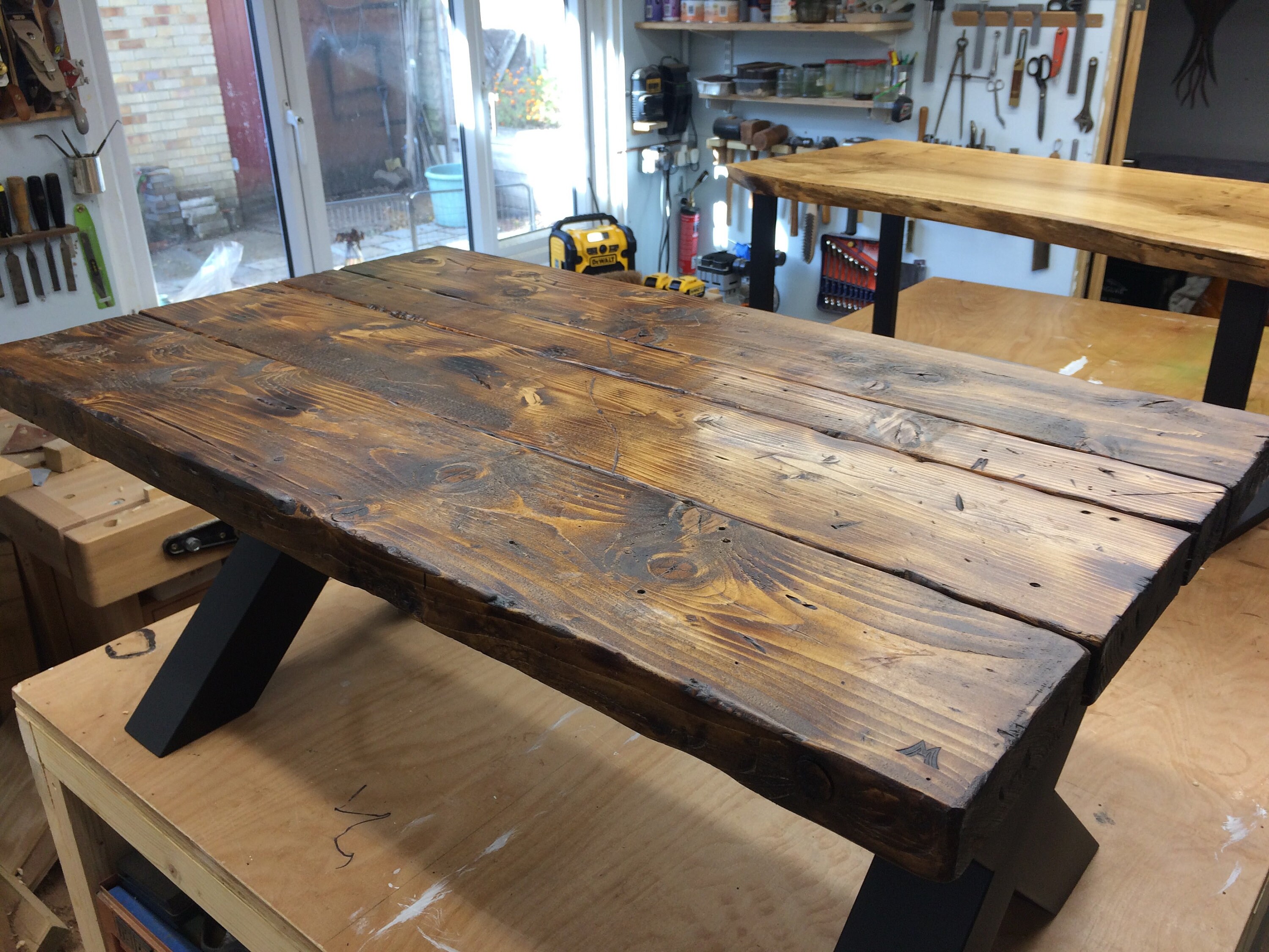 Rustic Industrial Style Coffee Table Farmhouse Coffee Table | Etsy