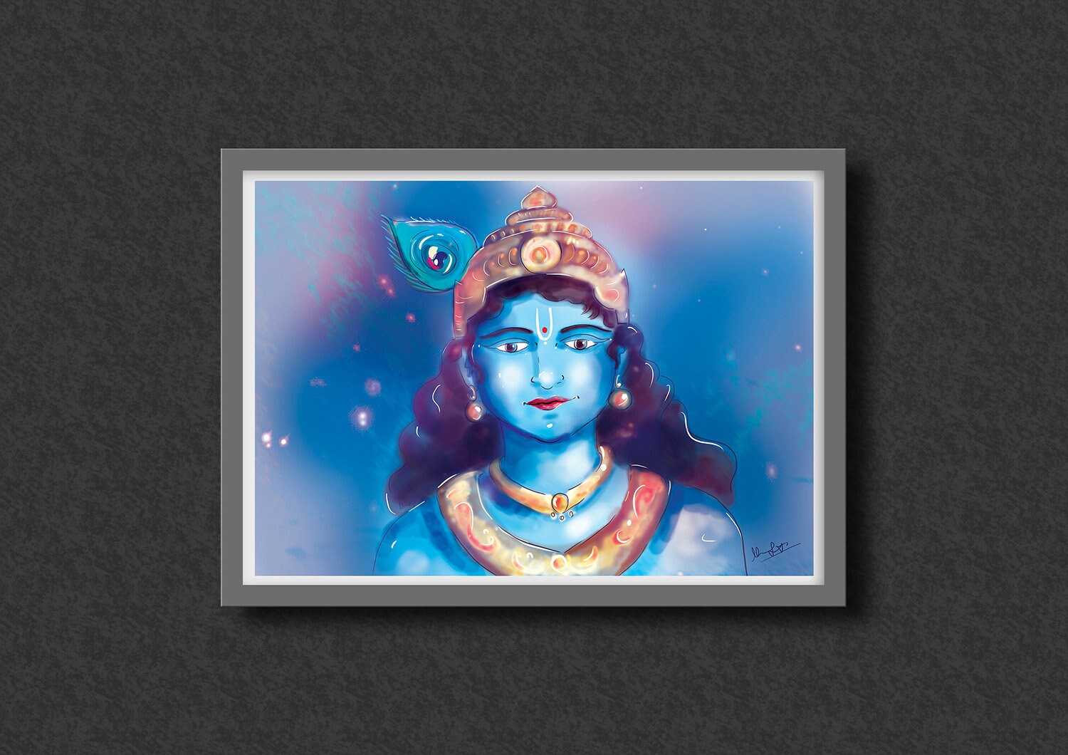Lord Krishna The Paramathma Divine Wall Art Etsy