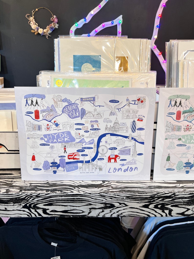 Sample London Map Digital Print / London City / Central London / London ...