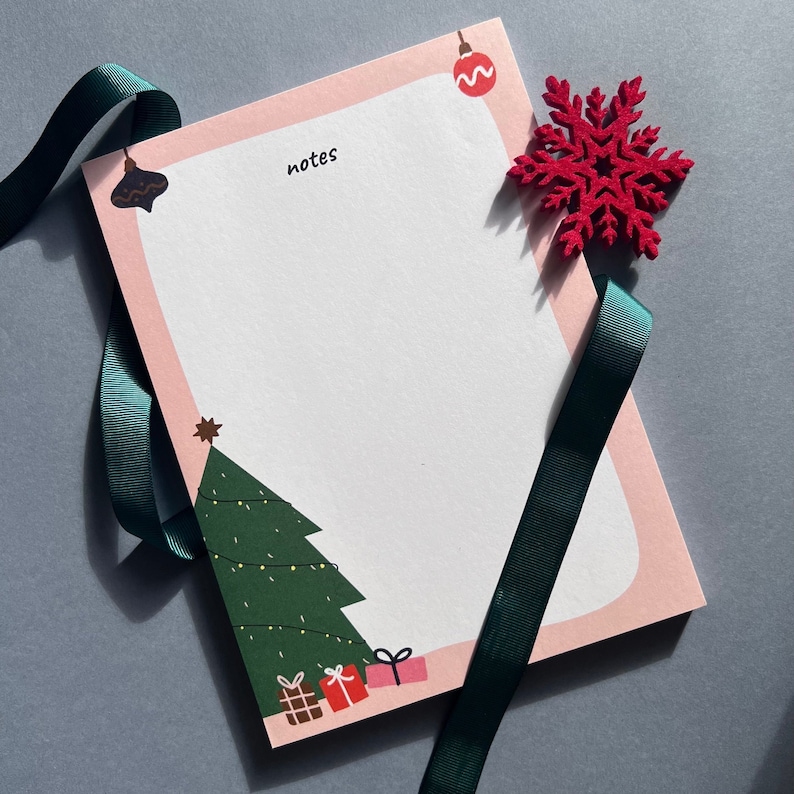 Notepad - Christmas Tree - Etsy