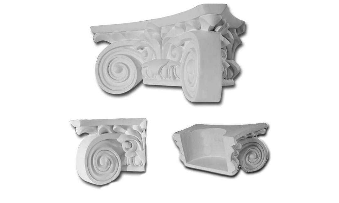 Decorative Column Half Column Capital 12 Inch one Half Included HC-8036 ...