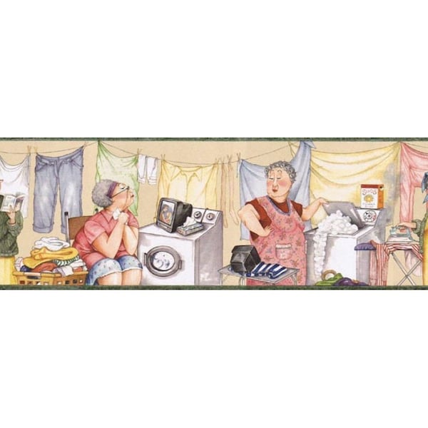 Laundry Room Border Wallpaper - Etsy