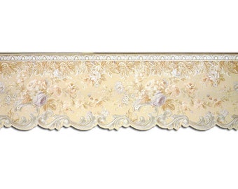 7 3/4 in X 15 Ft Prepasted Wallpaper Borders Floral Wall - Etsy