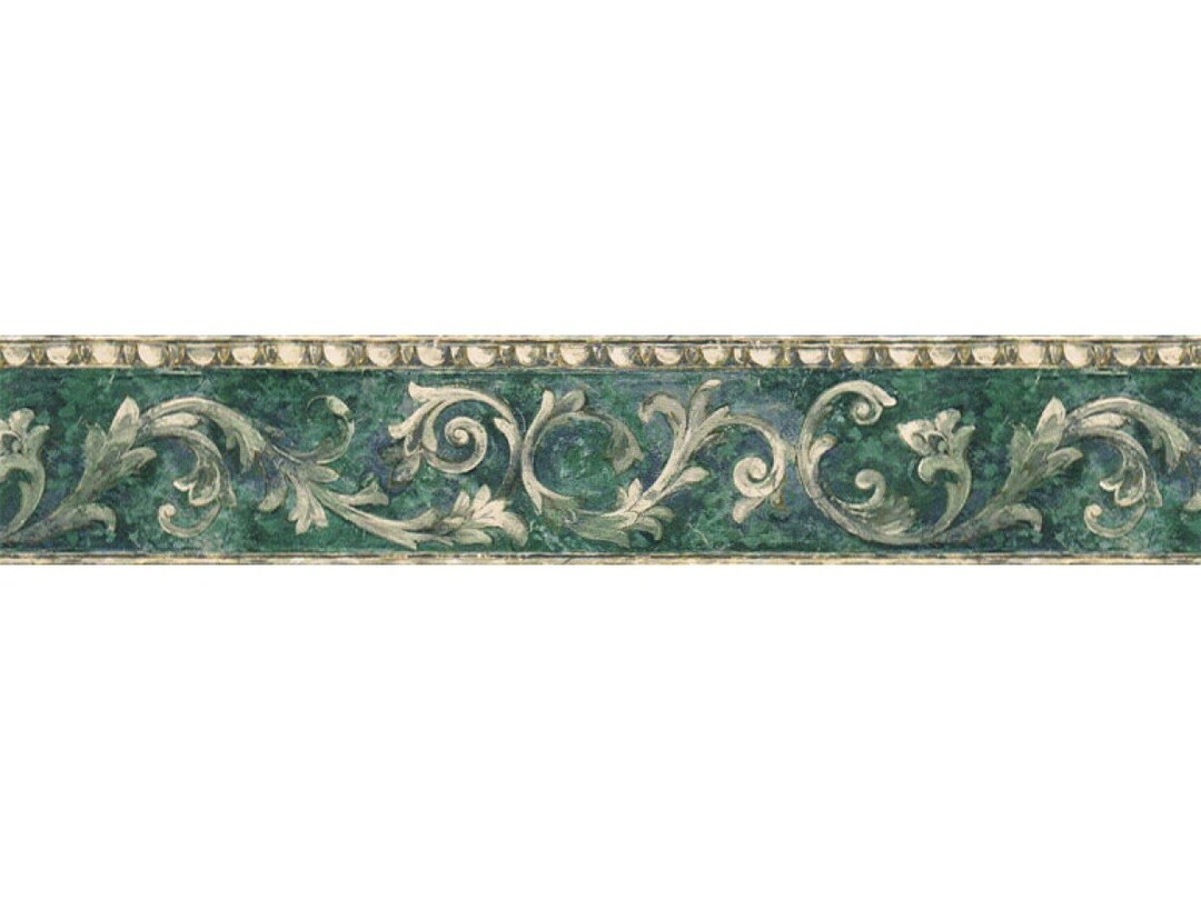 5 1/8 in X 15 Ft Prepasted Wallpaper Borders Vintage Wall Paper Border ...