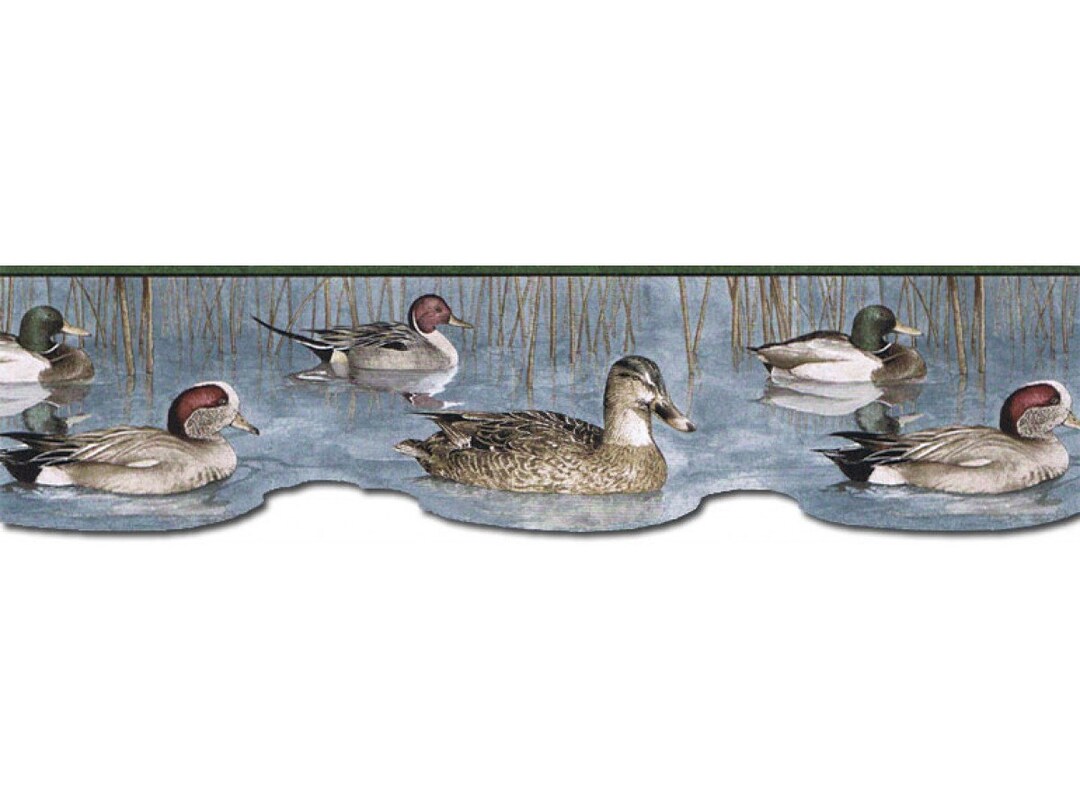 6 1/2 in X 15 Ft Prepasted Wallpaper Borders Ducks Wall Paper Border ...
