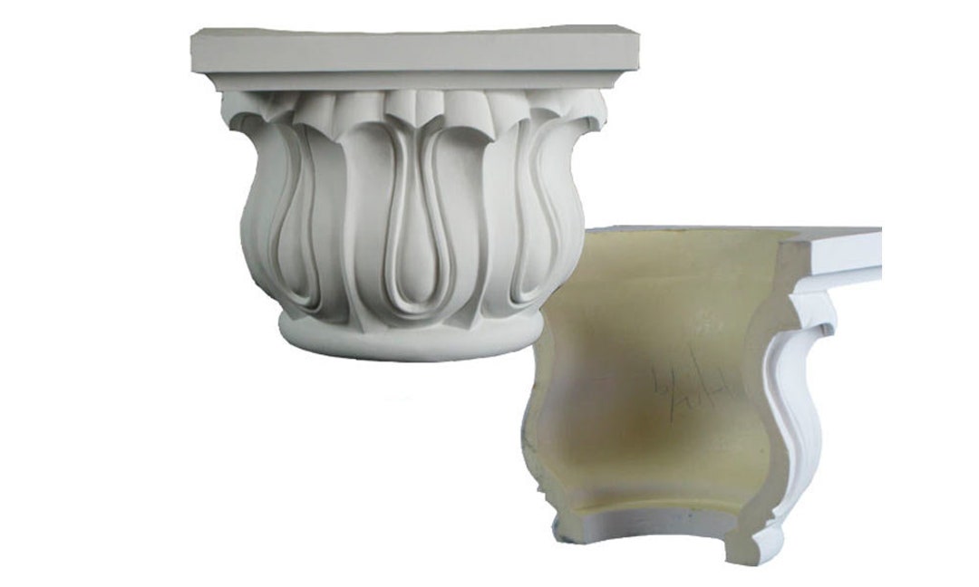 Decorative Column Half Column Capital 7 Inch one Half Included HC-8010 ...