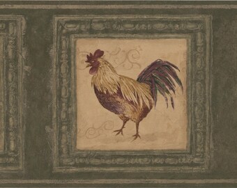 Rooster Wallpaper Border | Etsy