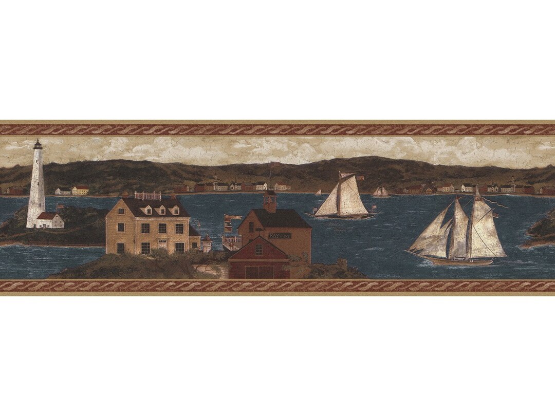 6 7/8 in X 15 Ft Prepasted Wallpaper Borders Contemporary Wall Paper ...