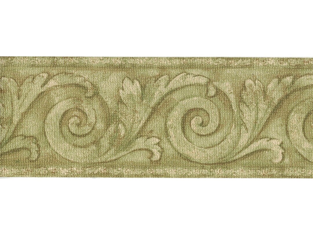 4 1/8 in X 15 Ft Prepasted Wallpaper Borders Vintage Wall Paper Border ...