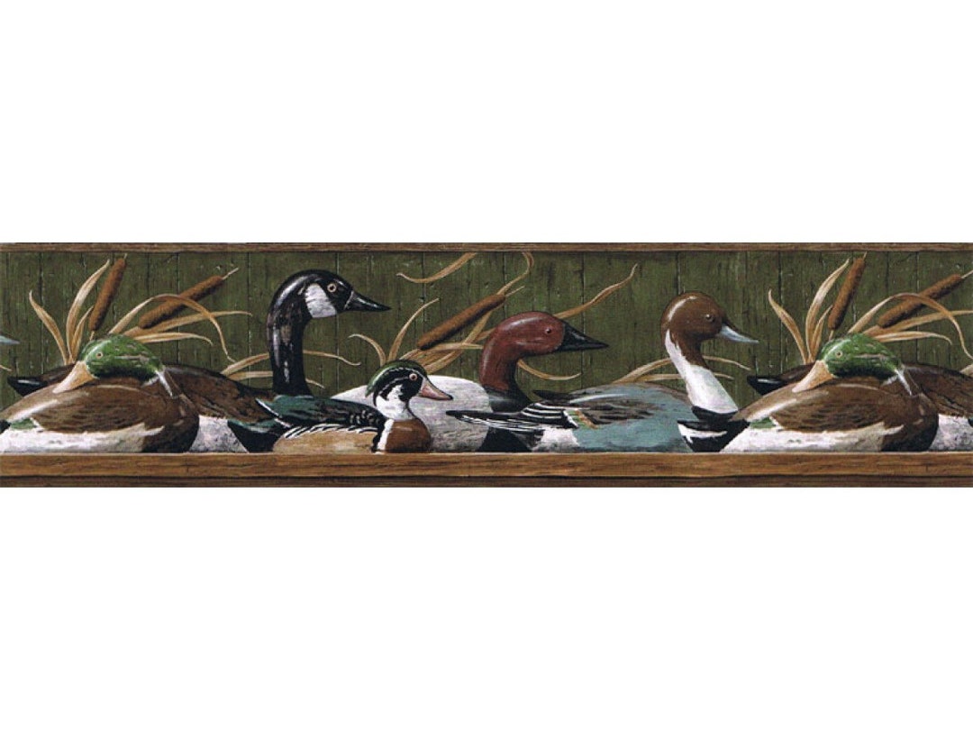 6 7/8 in X 15 Ft Prepasted Wallpaper Borders Ducks Wall Paper Border ...