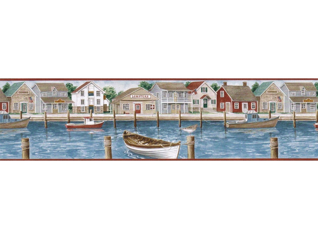 6 7/8 in X 15 Ft Prepasted Wallpaper Borders Country Wall - Etsy