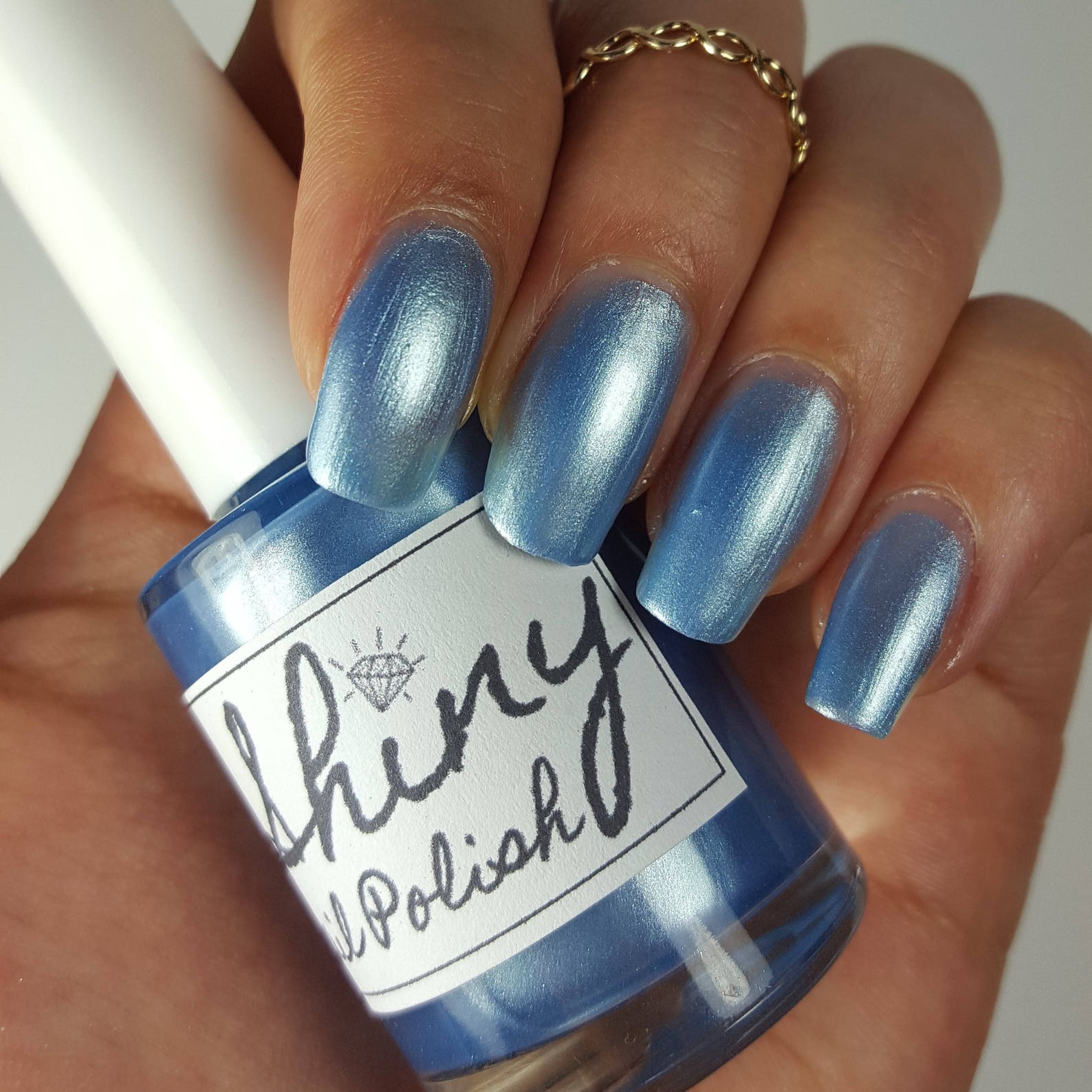 Pearl Blue Nail Polish 5-free Indie Nail Polish Animal - Etsy