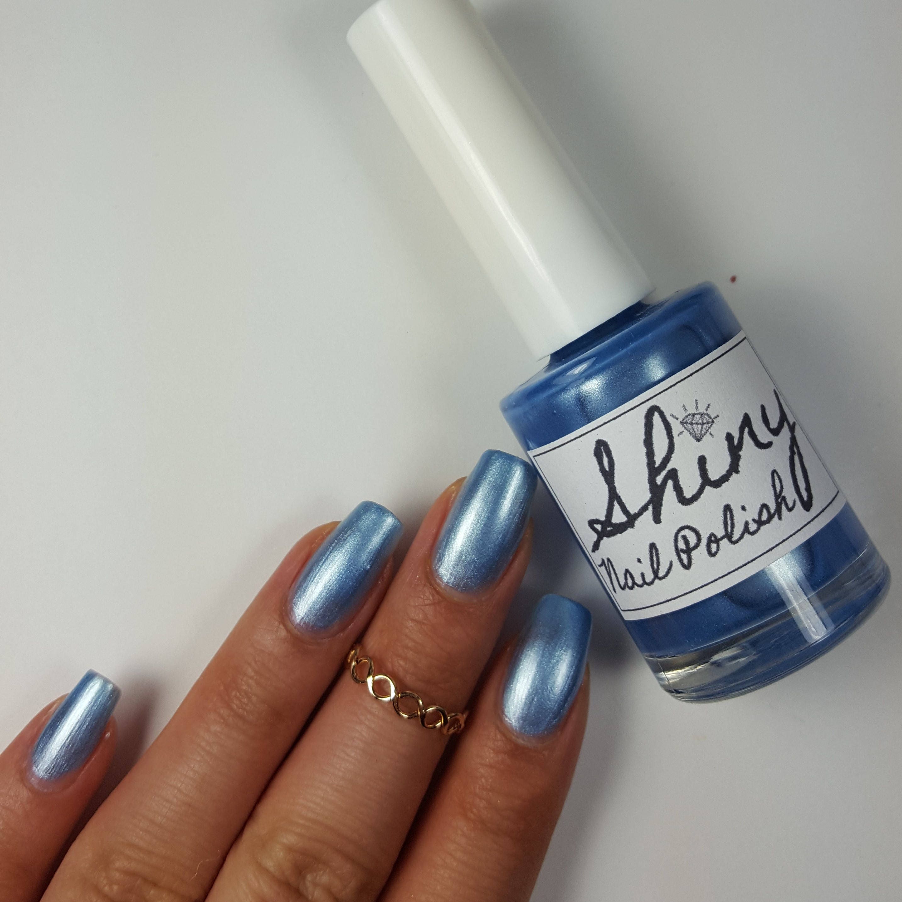 Pearl Blue Nail Polish 5-free Indie Nail Polish Animal | Etsy