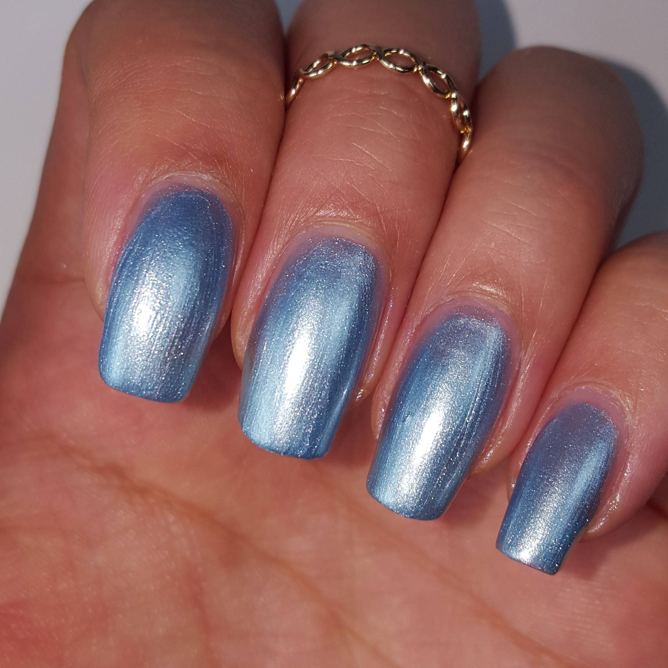 Pearl Blue Nail Polish 5-free Indie Nail Polish Animal | Etsy