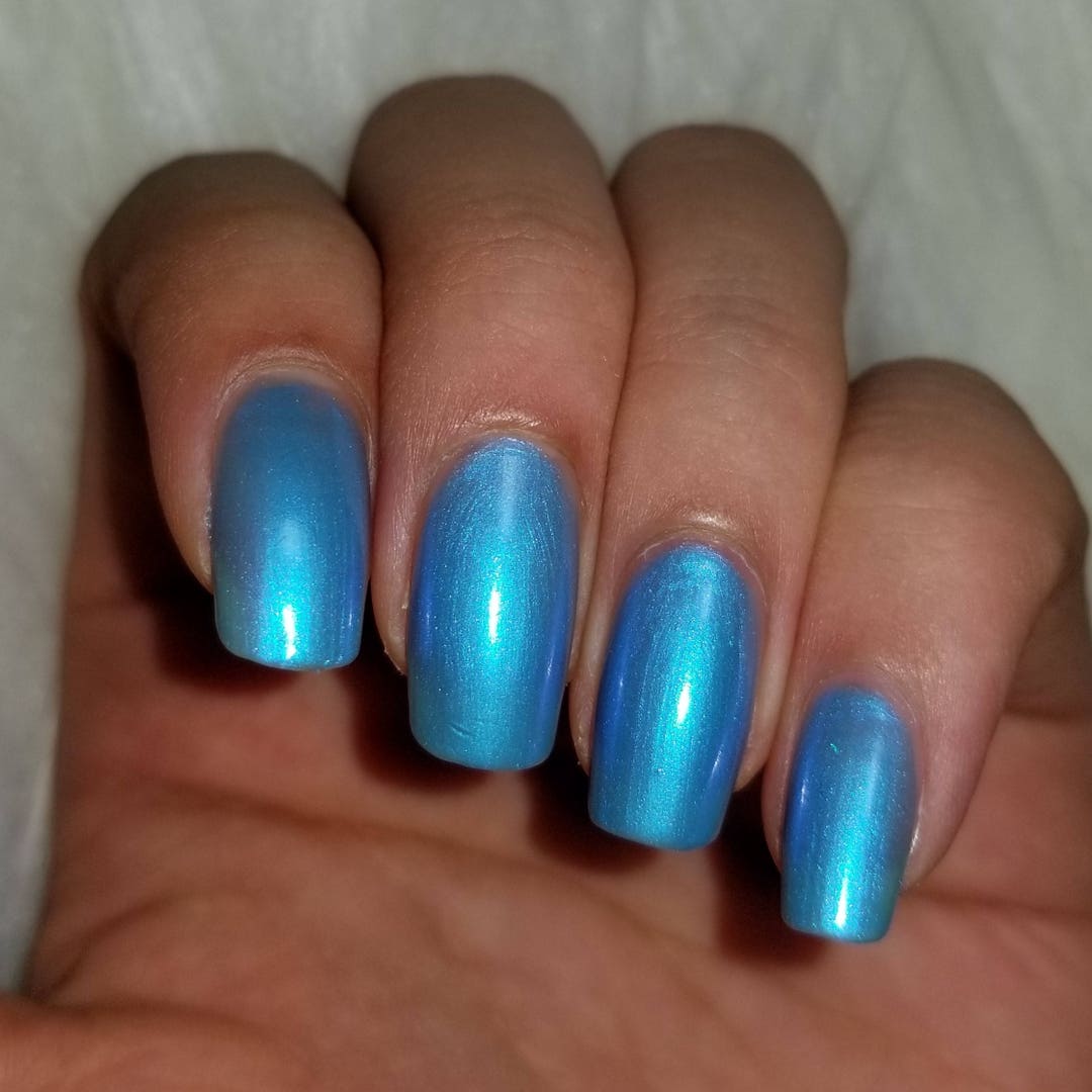 Icy Light Blue Nail Polish 5-free Handmade Indie Cruelty-free Vegan ...
