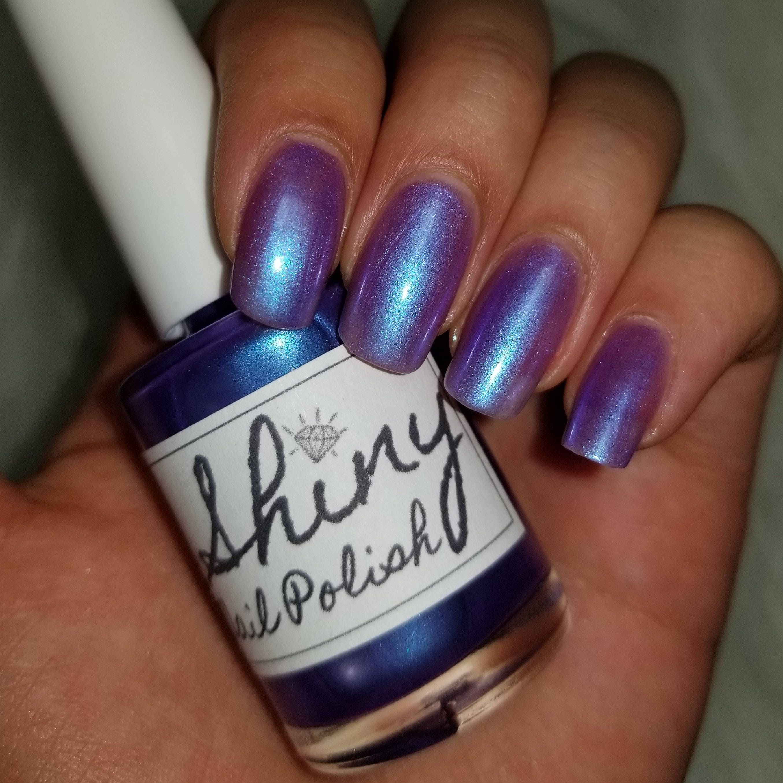 Pearl Indigo Purple Blue Nail Polish 5-free Handmade Indie Nail Polish ...