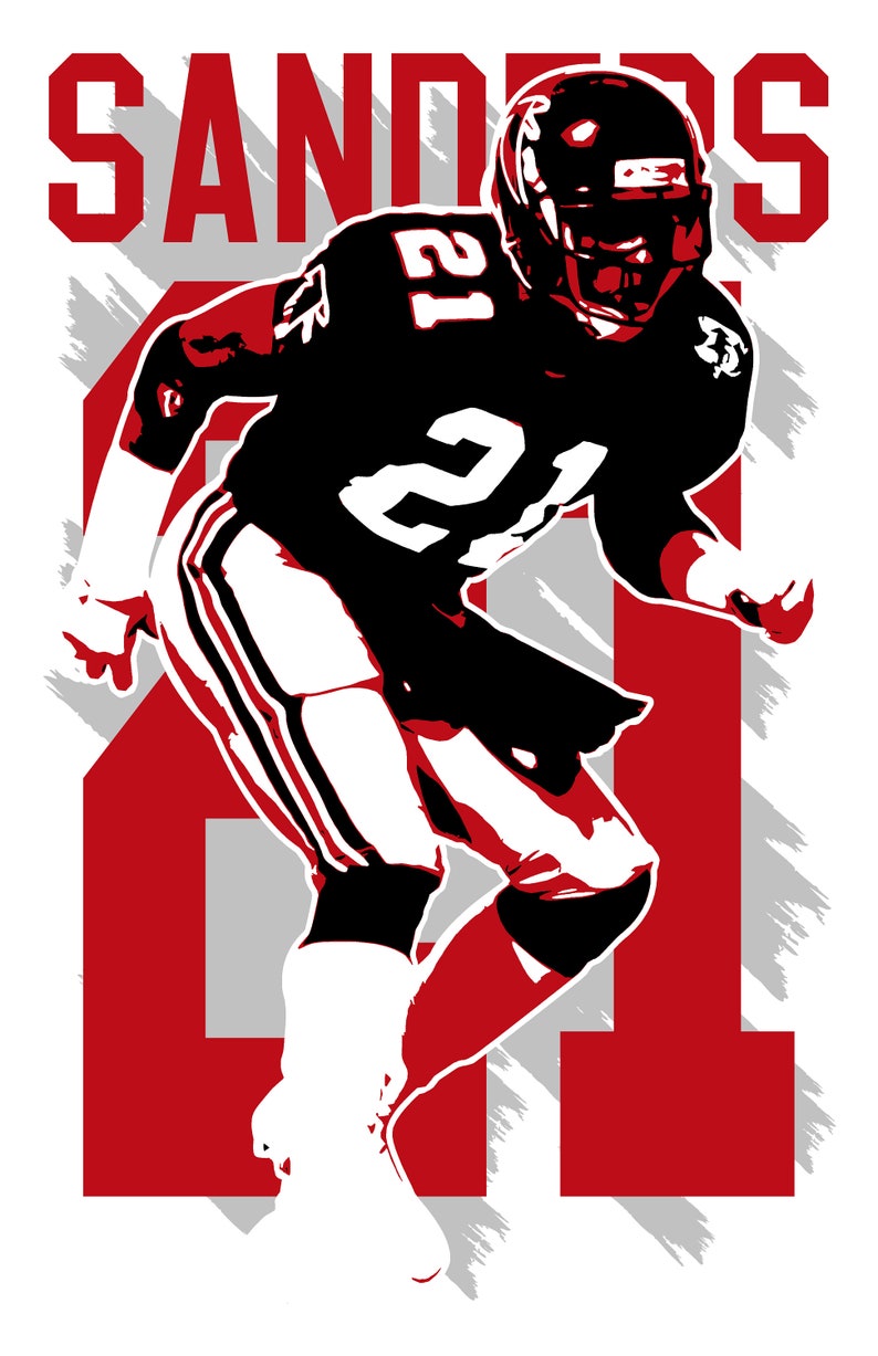 DEION SANDERS art print FREE shipping | Etsy