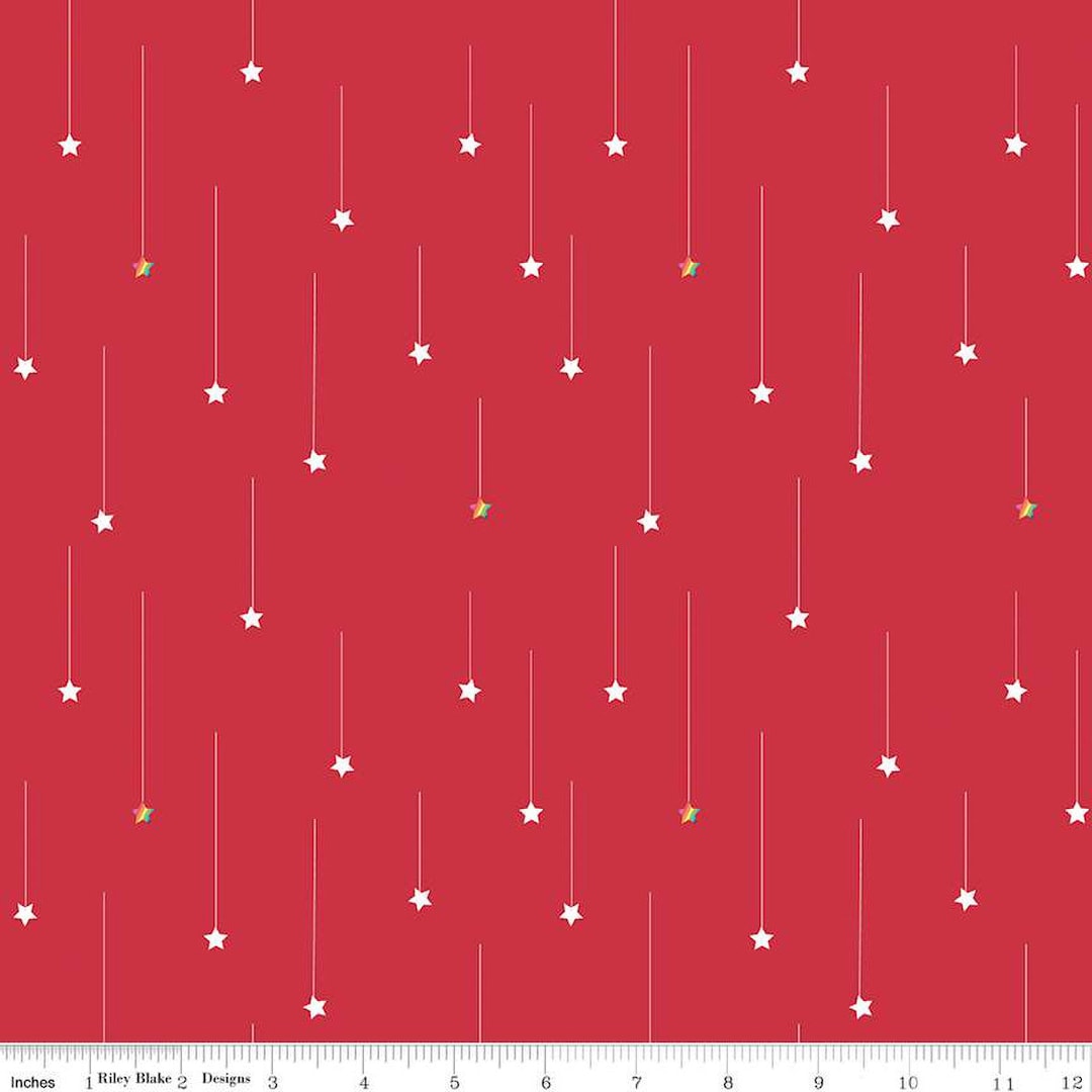 Imagine Starfall Red by Kristy Lea of Quiet Play for Riley Blake Design ...