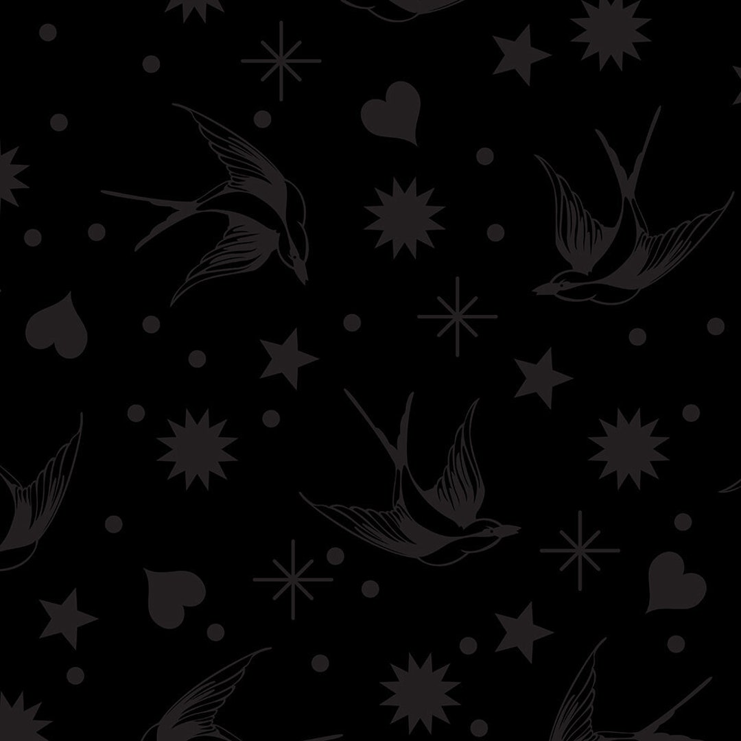 Linework Fairy Flakes Ink Tula Pink for Free Spirit Fabrics PWTP157.INK ...