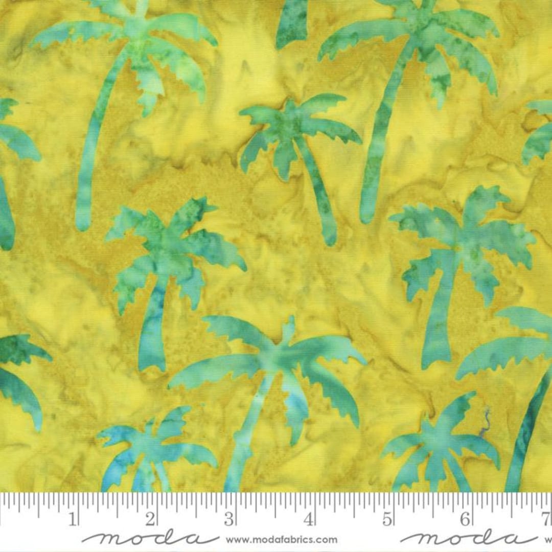 Beachy Batiks Palm Trees Sunshine by Moda Fabrics 4362 30 Sold in HALF Yard Increments - Etsy