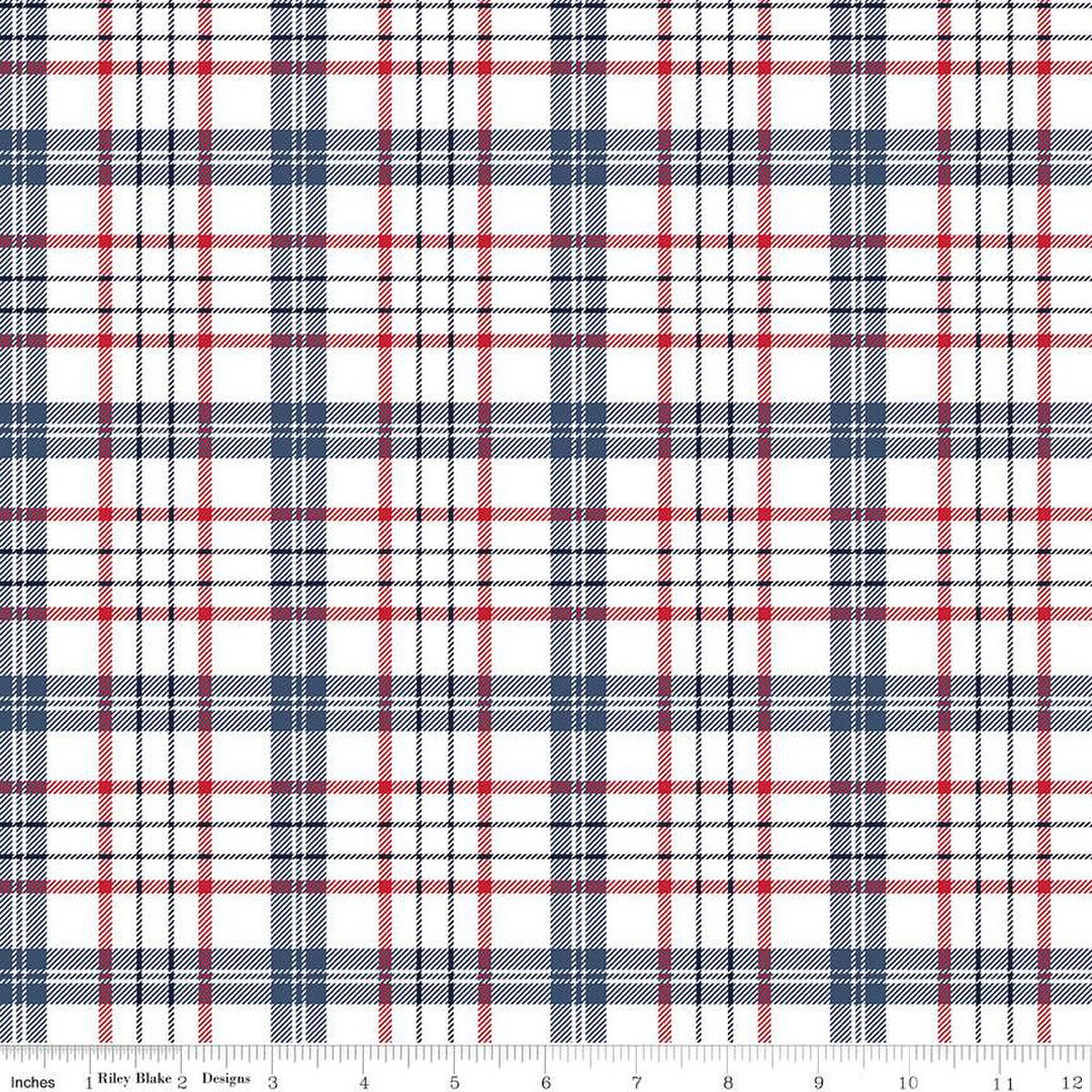 American Beauty Plaid Navy by Dani Mogstad for Riley Blake Designs ...