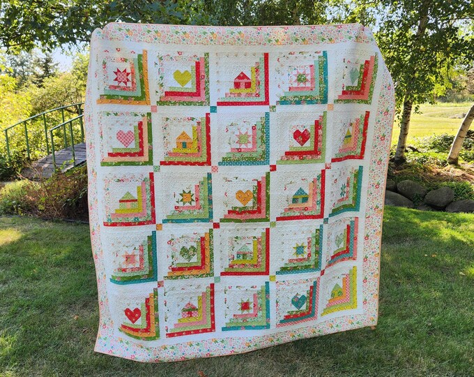 Summer House Quilt Kit Featuring Strawberry Lemonade by Sherri and ...