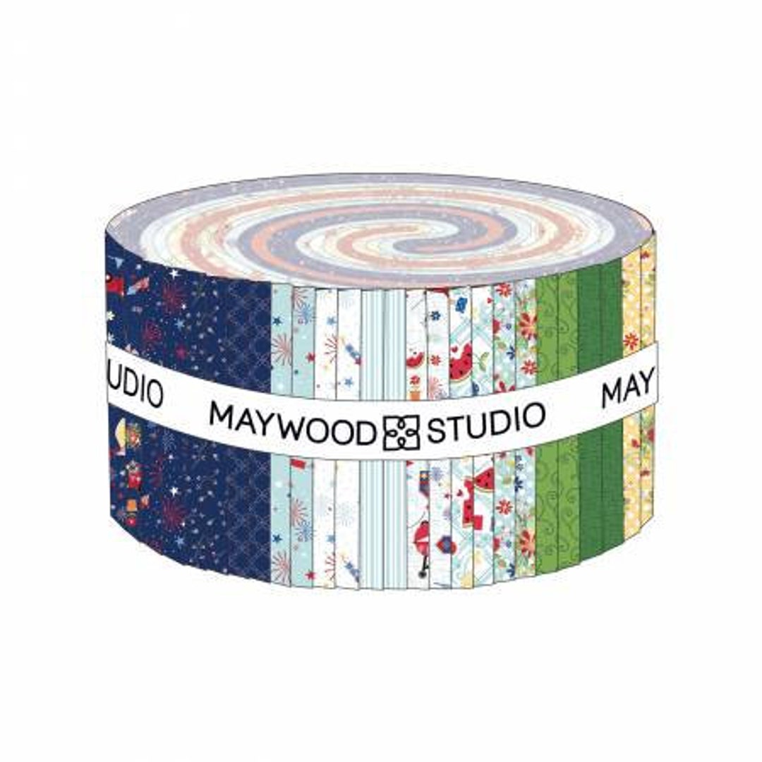 Red, White, & Bloom Jelly Roll 40 Pieces by Kimberbell for Maywood ...