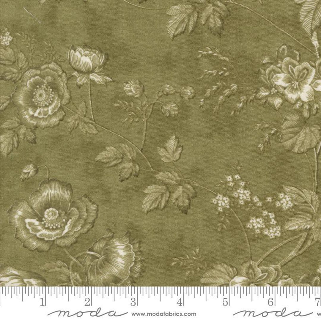 Meadow Greens Sisters Floral Rosemary by 3 Sisters for Moda Fabrics ...