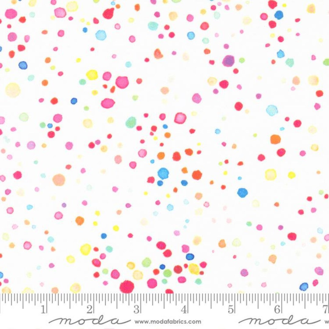 Whimsy Wonderland Watercolor Spritz Cloud Rainbow by Momo for Moda ...