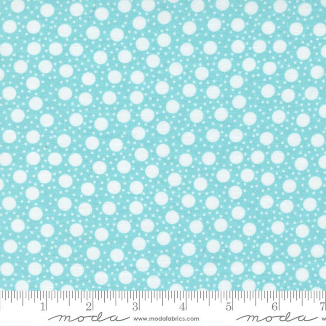 Picnic Pop Fizz Dots Awesome Aqua by Me & My Sister Designs for Moda ...