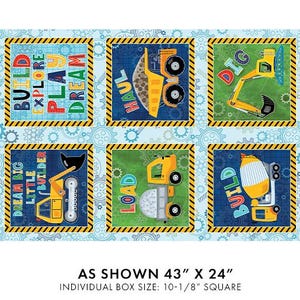 Little Builder Building Blocks Multi 24 Inch Panel by Nicole Decamp ...