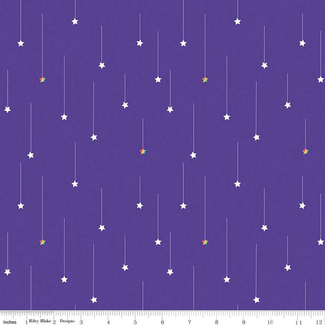 Imagine Starfall Purple by Kristy Lea of Quiet Play for Riley Blake ...