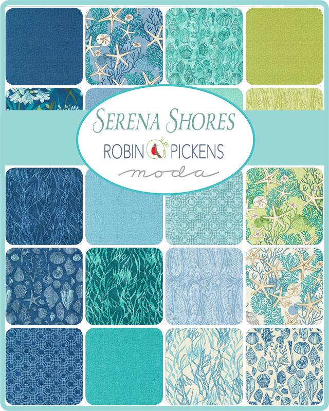 Serena Shores Mini Charm Pack 42 Pieces by Robin Pickens for Moda ...