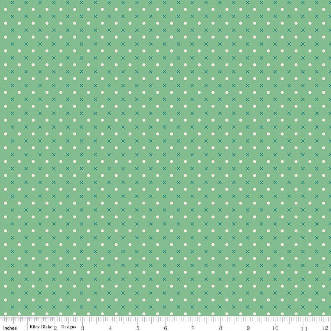 Bee Dots Mary Leaf by Lori Holt of Bee in My Bonnet for Riley Blake ...