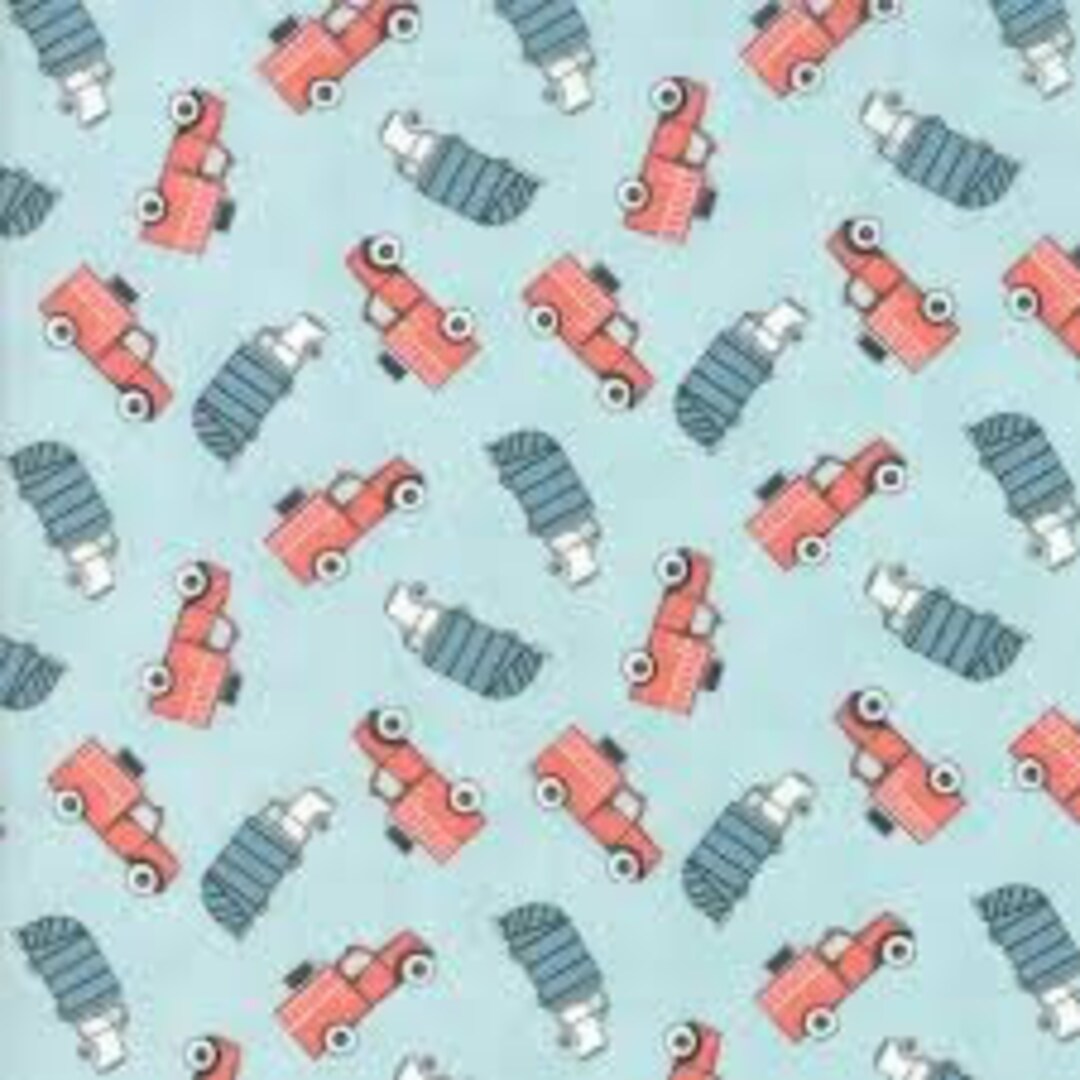 Mighty Machines Flannel Brushed Cotton by Lydia Nelson for - Etsy