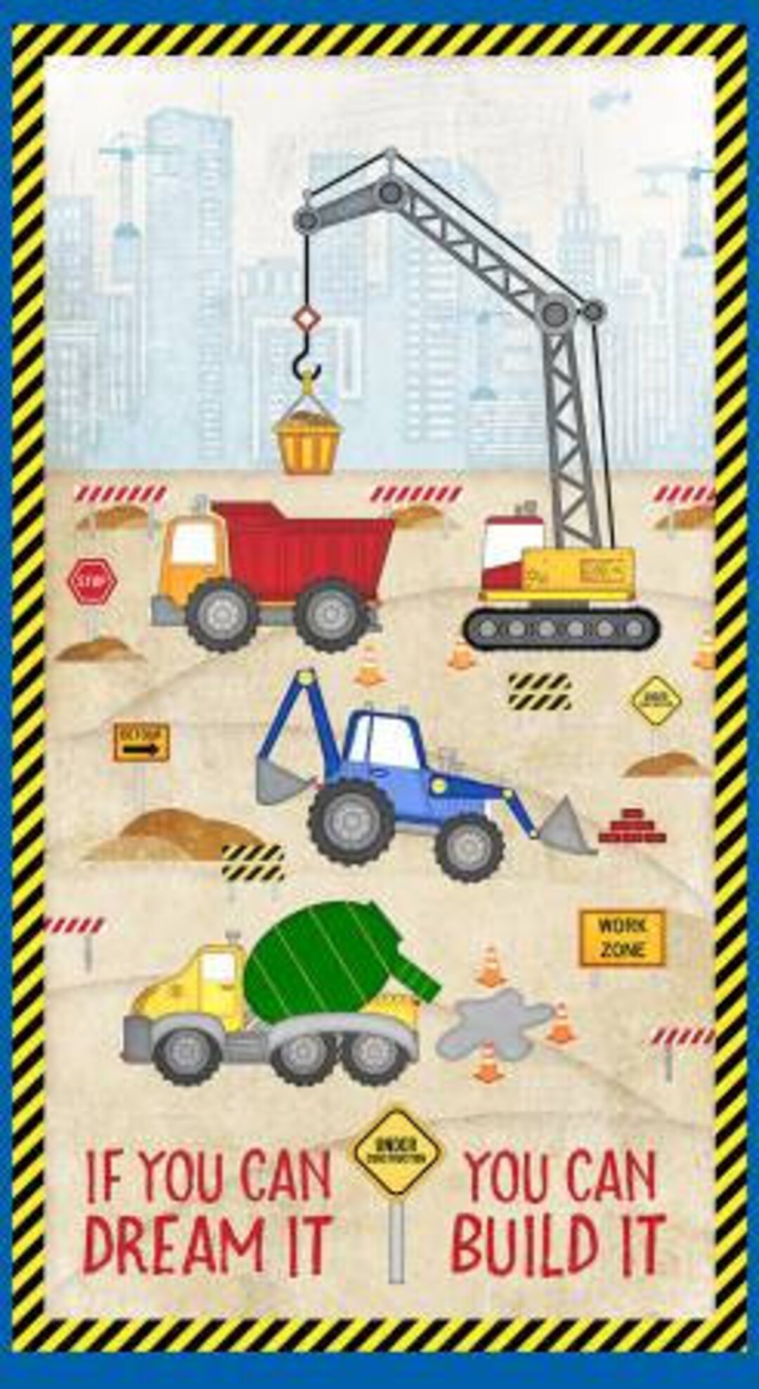 Building Dreams Multi Large Panel by Jennifer Pugh for Wilmington ...