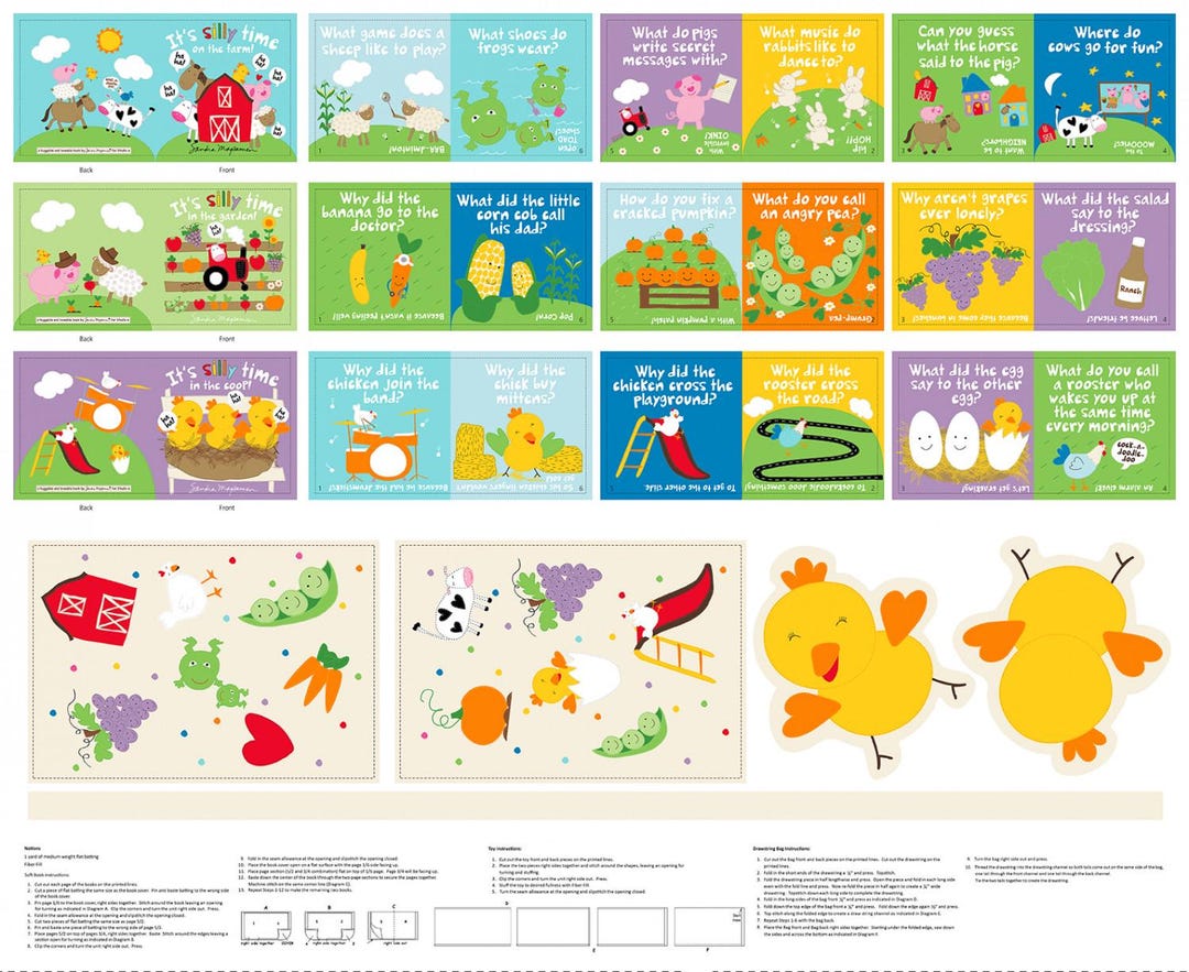 It's Silly Time 36 Inch Book Panel Huggable and Loveable Books 14 by ...